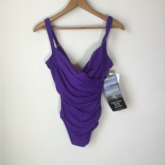 Miraclesuit | Swim | Miraclesuit Sanibel Purple One Piece Swimsuit ...